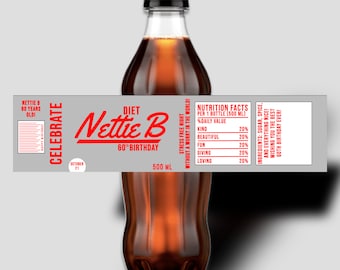 Sticker Label Personalized Coke Label, Coke Bottle, Coke Label, Custom ...