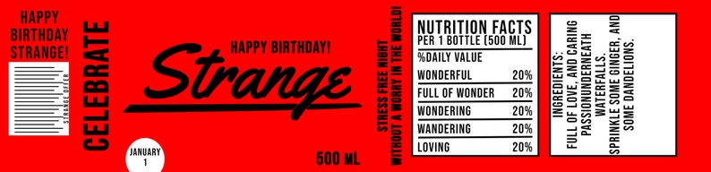 Sticker Label Personalized Coke Label Coke Bottle Coke Label