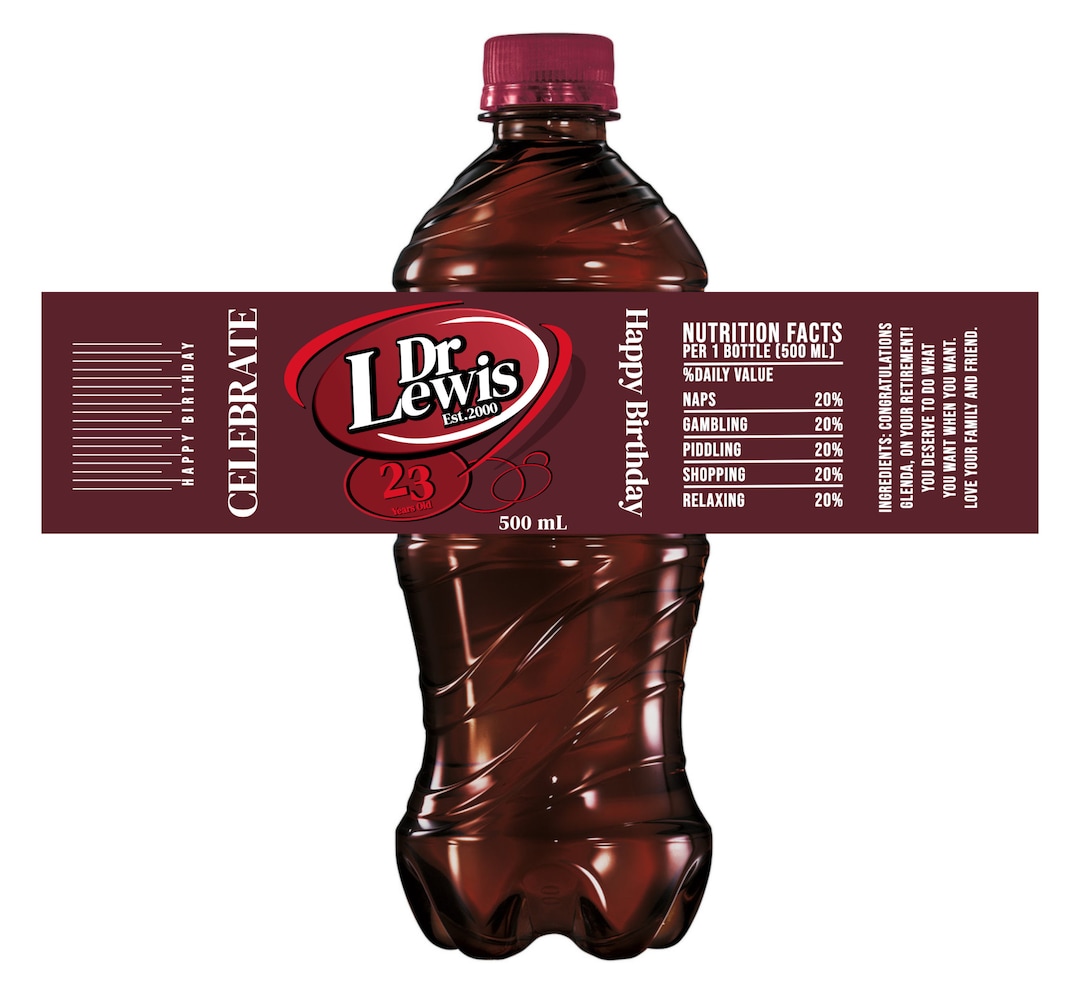 Digital Download - Personalized Dr. Pepper Label, Dr. Pepper Bottle ...
