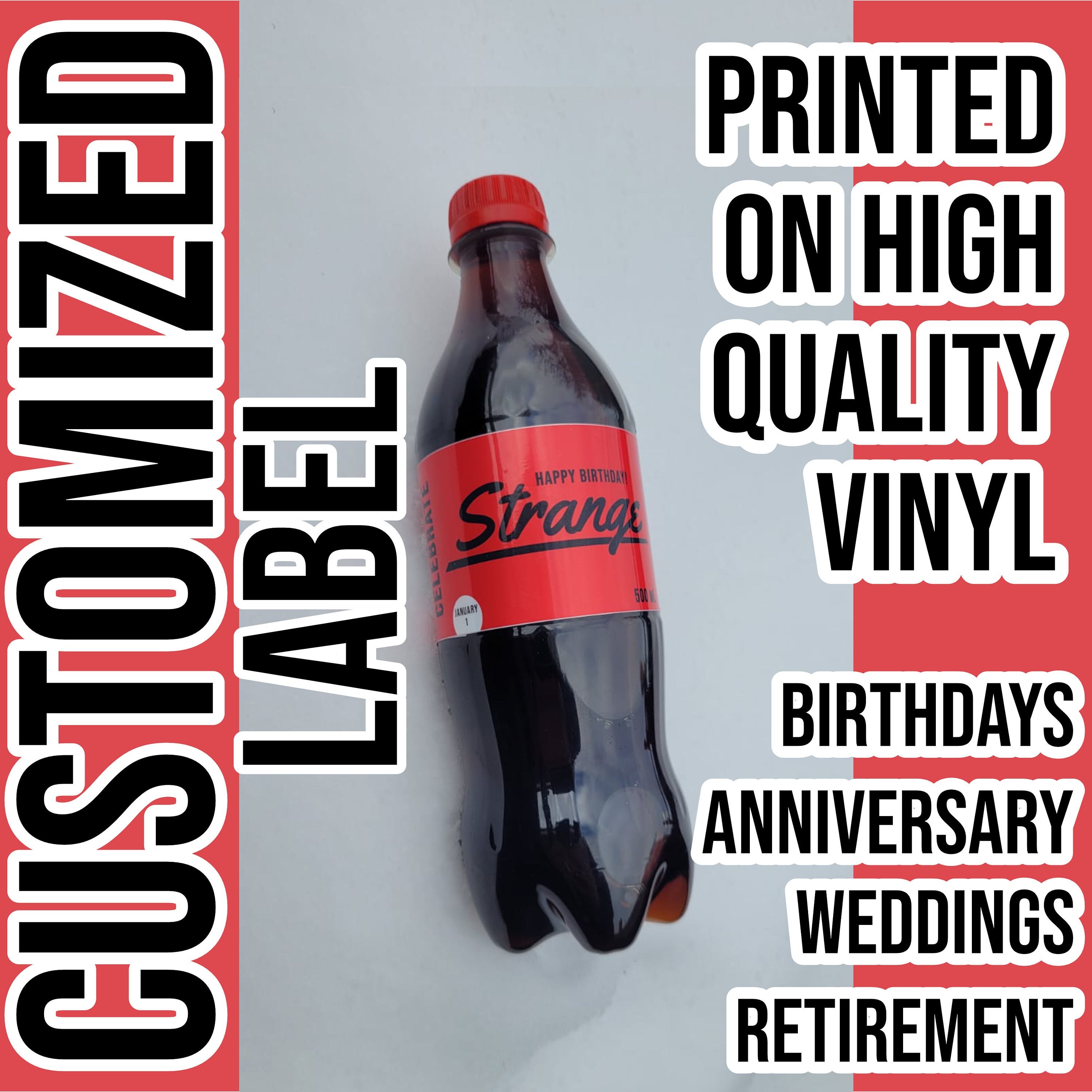 Sticker Label - Personalized Coke Label, Coke Bottle, Coke Label ...