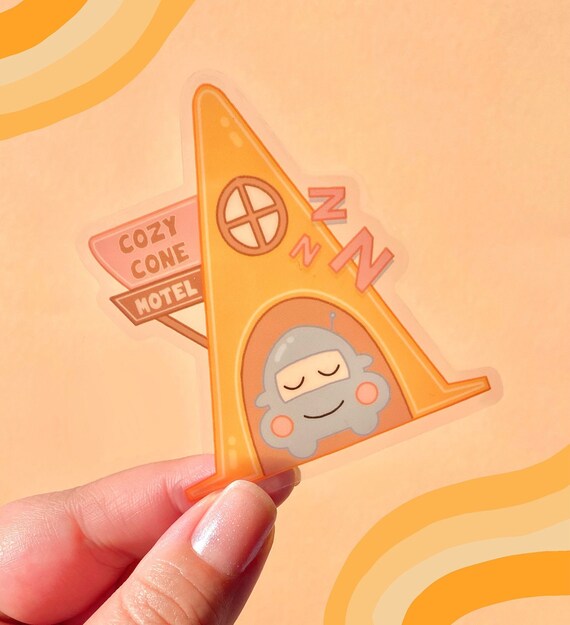 Cozy Cone Motel Clear Vinyl Decal Sticker-weatherproof - Etsy