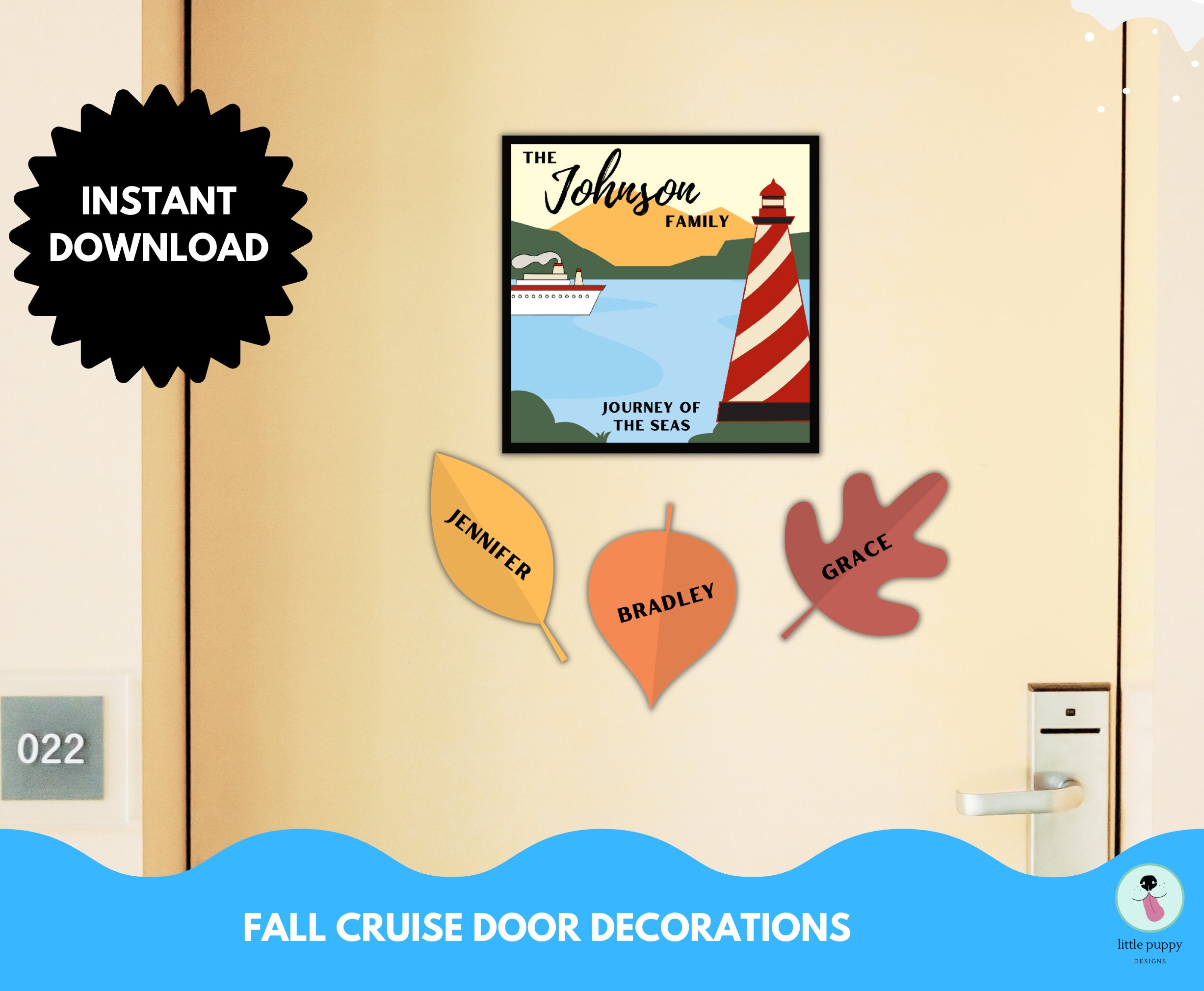Fall Cruise Door Decorations Printable Cruise Magnet Bundle | PDF and ...