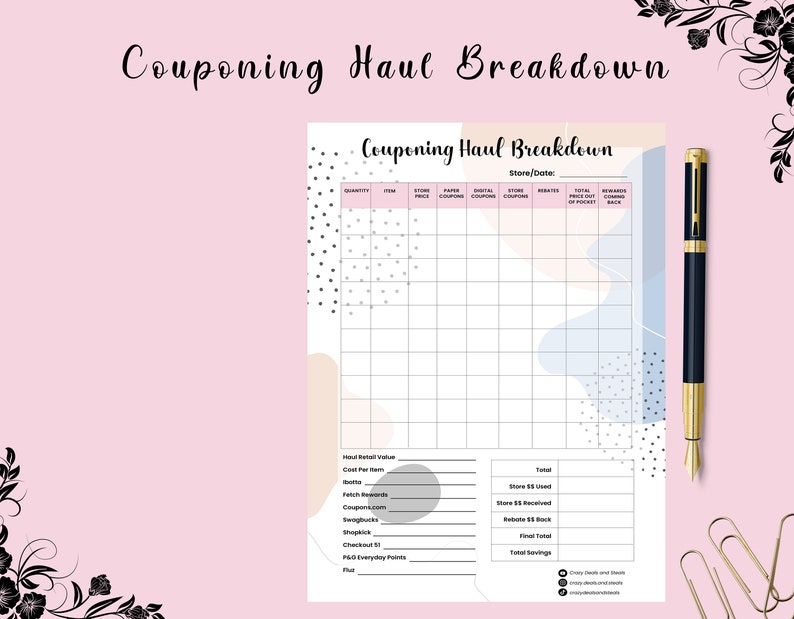 Couponing Bundle 13 Printable Templates - Digital Download - PDF File ...