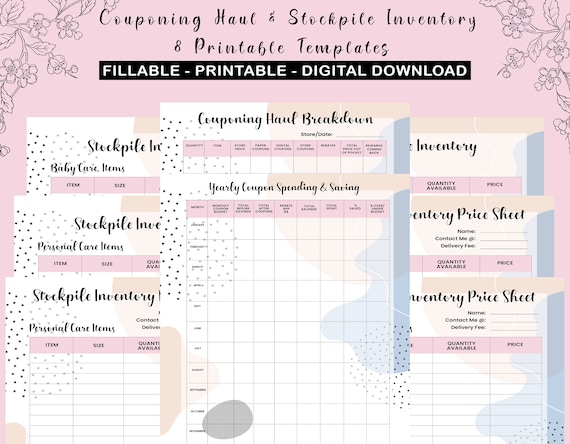 Couponing Bundle 13 Printable Templates Digital Download - Etsy