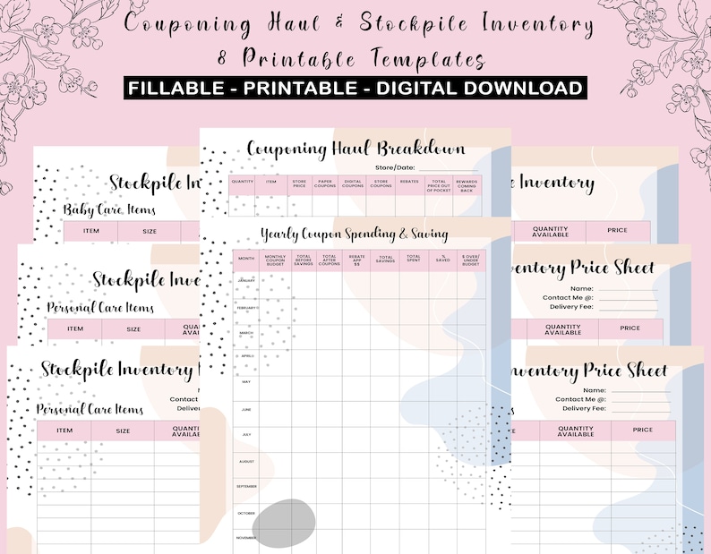 Couponing Bundle 13 Printable Templates - Digital Download - PDF File ...