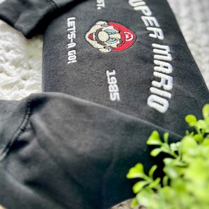 Super Mario Embroidered Sweatshirt, University Super Mario, Supermario ...