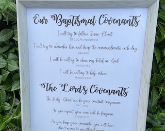 Baptism Covenants Printable Church of Jesus Christ of - Etsy
