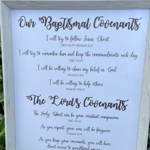 Endowment Covenants Printable Church of Jesus Christ of - Etsy