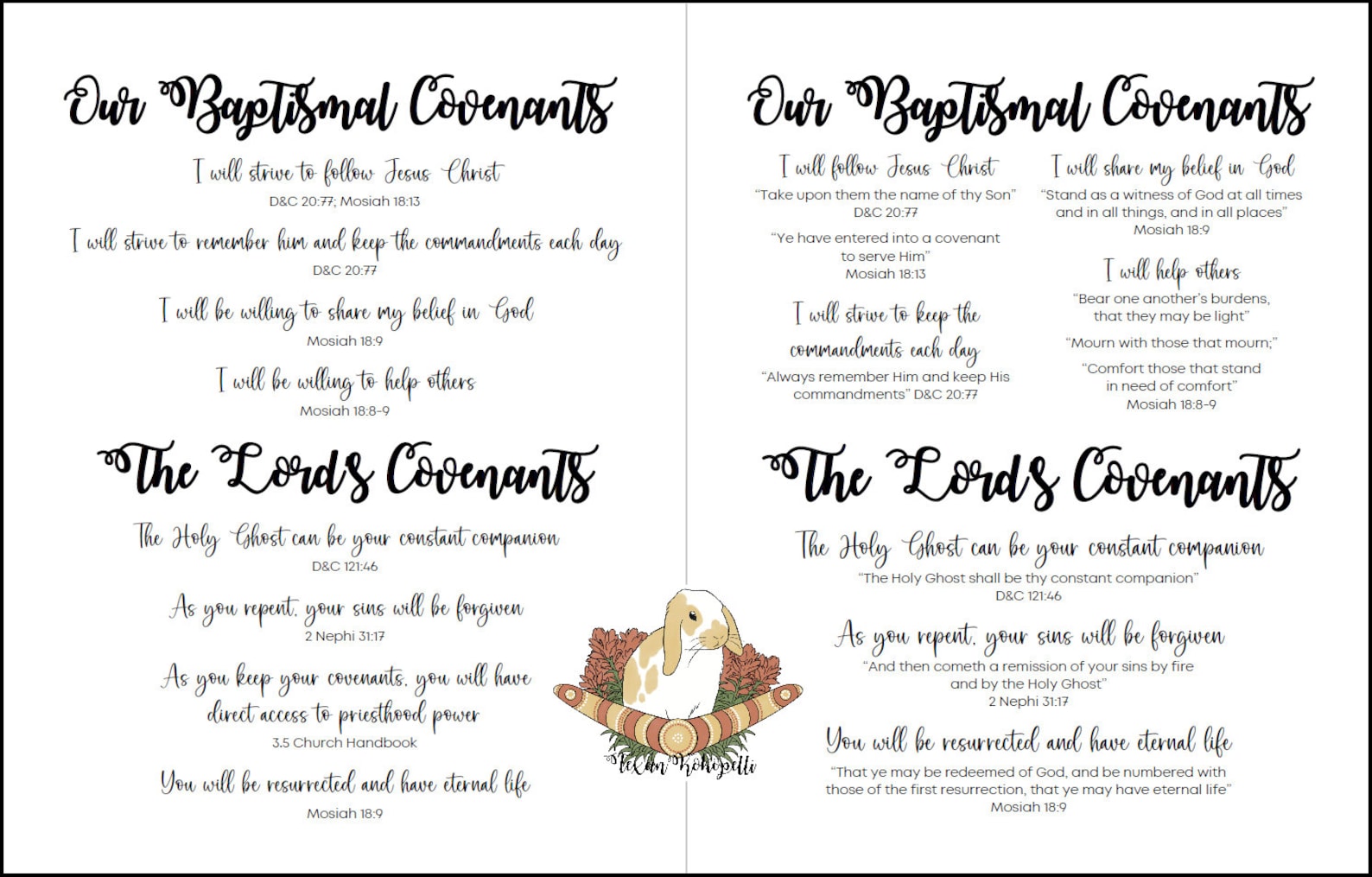 Baptism Covenants Printable - Church of Jesus Christ of Latter-day ...