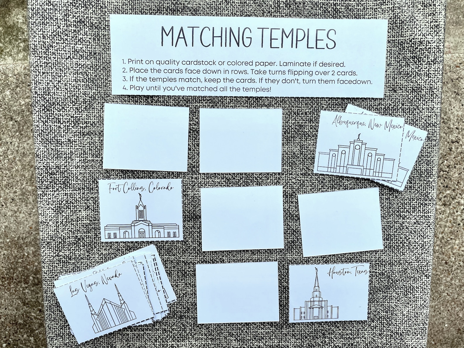 Temple Matching Game - Church of Jesus Christ of Latter-day Saints 24 ...