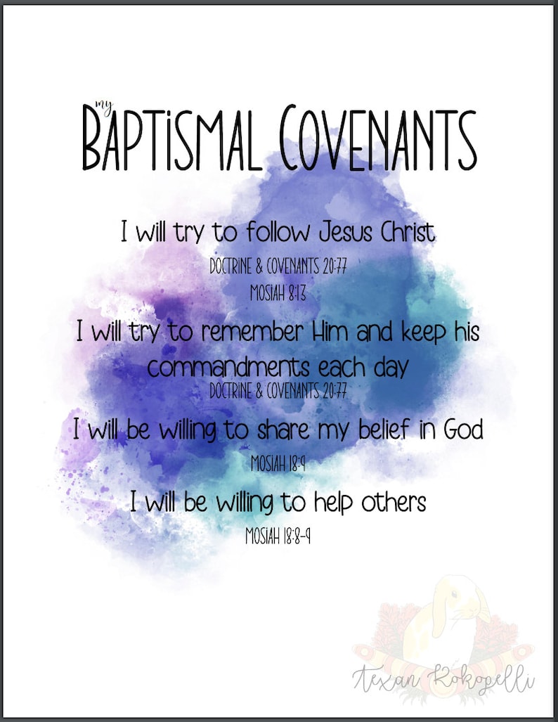 Baptismal Covenants & Blessings for Children - Latter-day Saints - Etsy