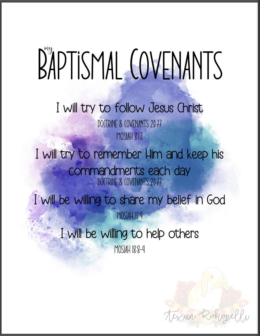 Baptismal Covenants & Blessings for Children - Latter-day Saints - Etsy