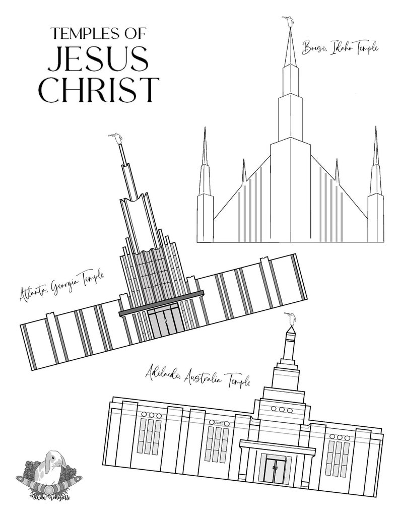 Printable LDS Temple Dot to Dot Activity Packet (PDF Download) - Etsy