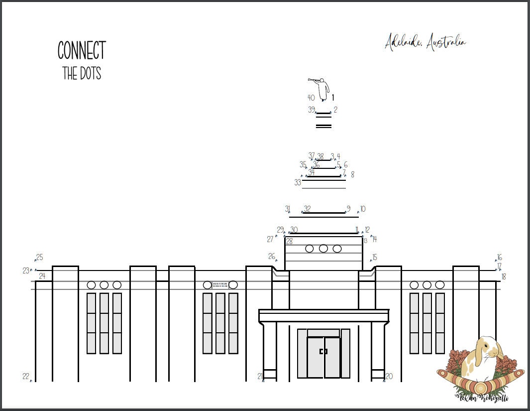 Printable LDS Temple Dot to Dot Activity Packet (PDF Download) - Etsy