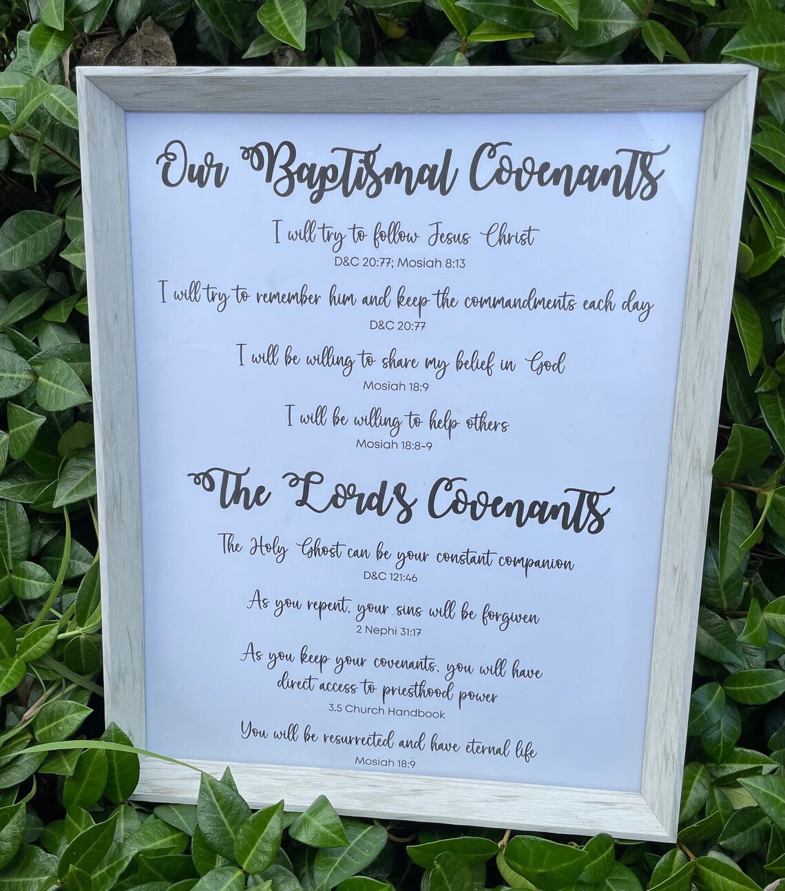 Baptism Covenants Printable Church of Jesus Christ of - Etsy
