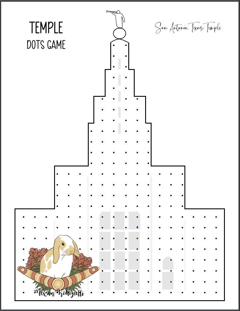 Printable Temple Dot to Dot Packet - Church of Jesus Christ of Latter ...