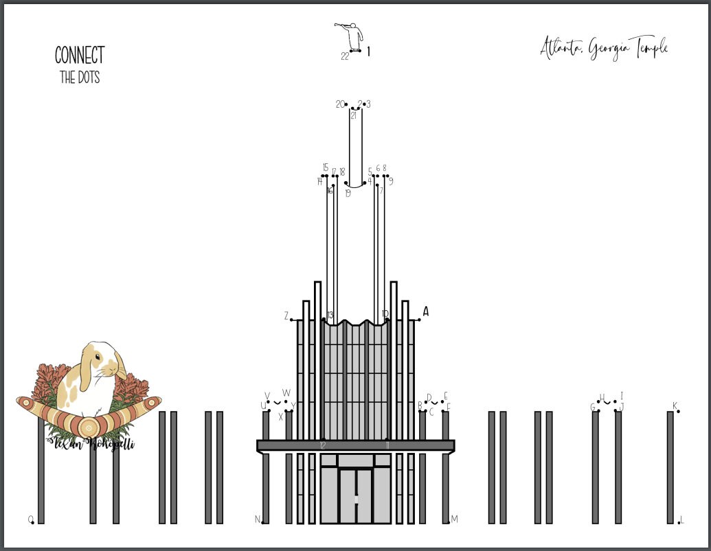 Printable LDS Temple Dot to Dot Activity Packet (PDF Download) - Etsy