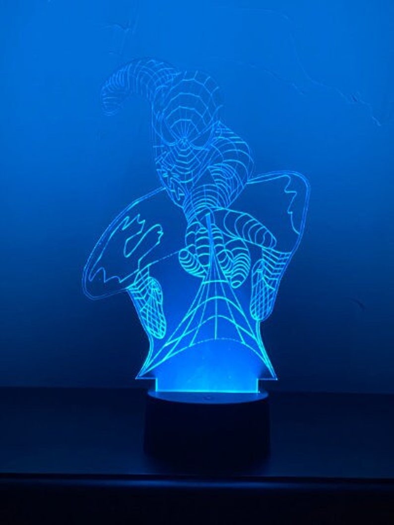 Personalized Large Spiderman LED Nightlight - Etsy
