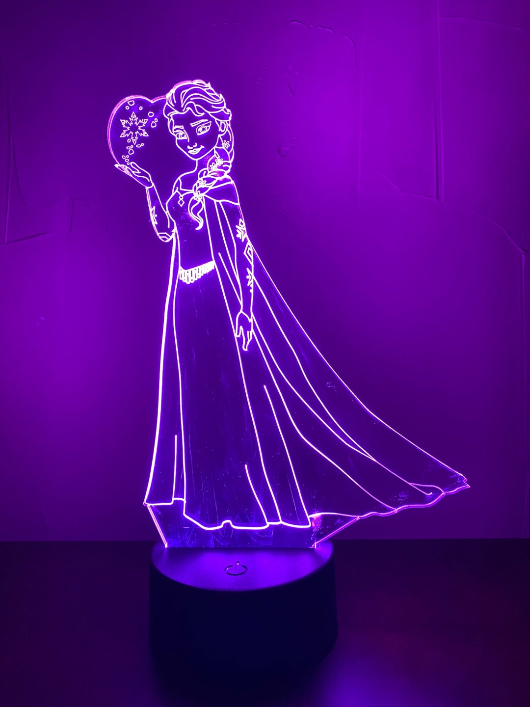 Large Elsa From Frozen 3d Illusion Light! - Etsy