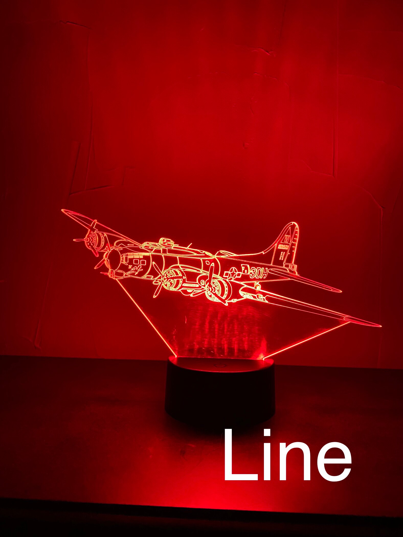 Boeing B17 LED Night Light 2 Versions Fill and Line - Etsy