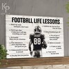 Football Life Lessons Canvas Poster, Inspirational Sports Quote ...