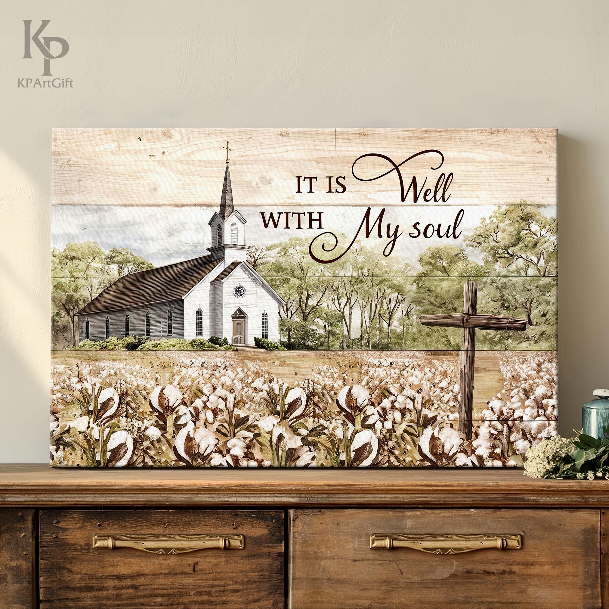 Rustic Wooden Church Wall Art – Inspirational Christian Decor With ...