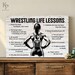 Wrestling Life Lessons Personalized Canvas, Custom Wrestling Poster ...