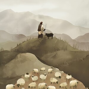 Jesus Leaves the 99 to Rescue One DIGITAL FILE, Parable of the Lost ...
