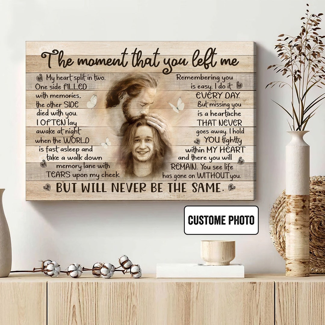 Custom Photo With Jesus Canvas, the Moment That You Left Me ...