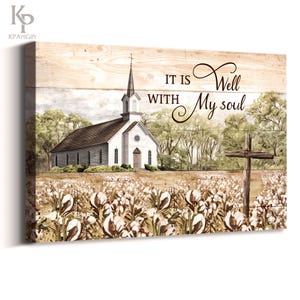 Rustic Wooden Church Wall Art – Inspirational Christian Decor With ...