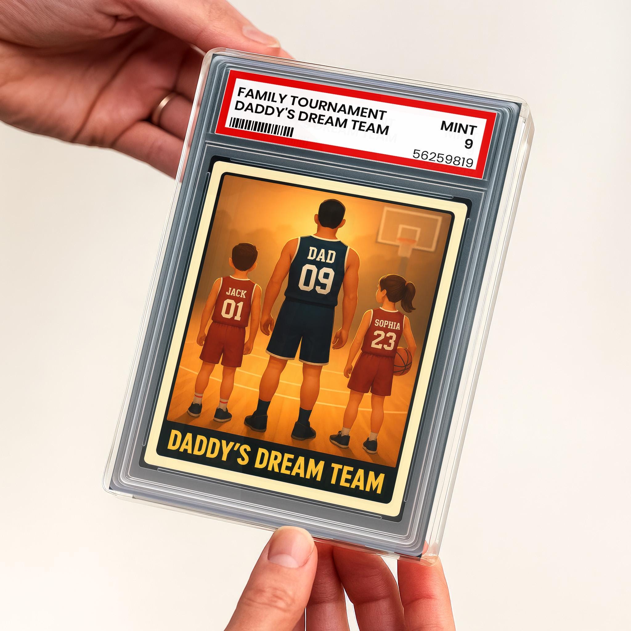 Basketball No.1 Dad Grandpa Man & Kids Trading Card Style Personalized ...