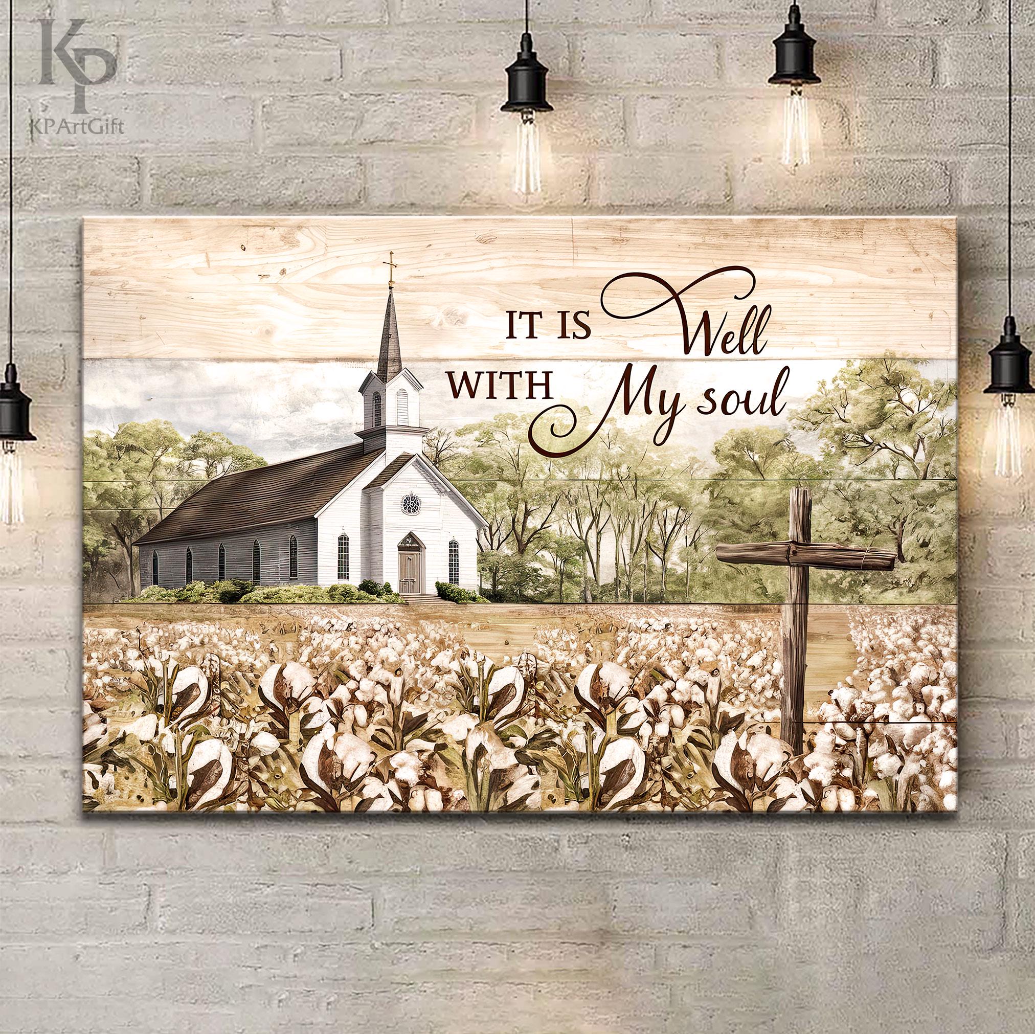 Rustic Wooden Church Wall Art – Inspirational Christian Decor With ...