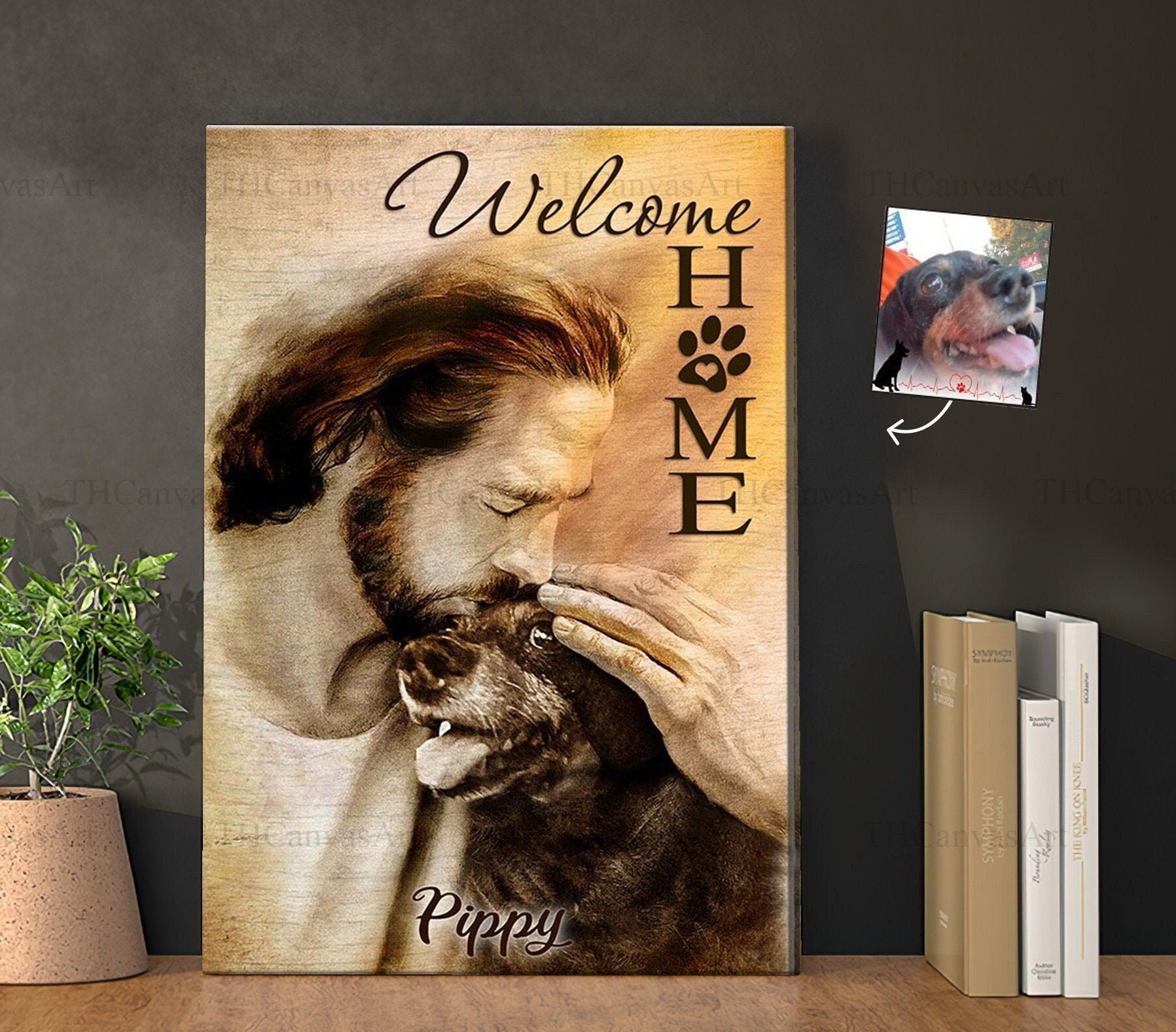 Jesus With Dog Painting, DIGITAL Download File, Jesus and Dog, Welcome ...