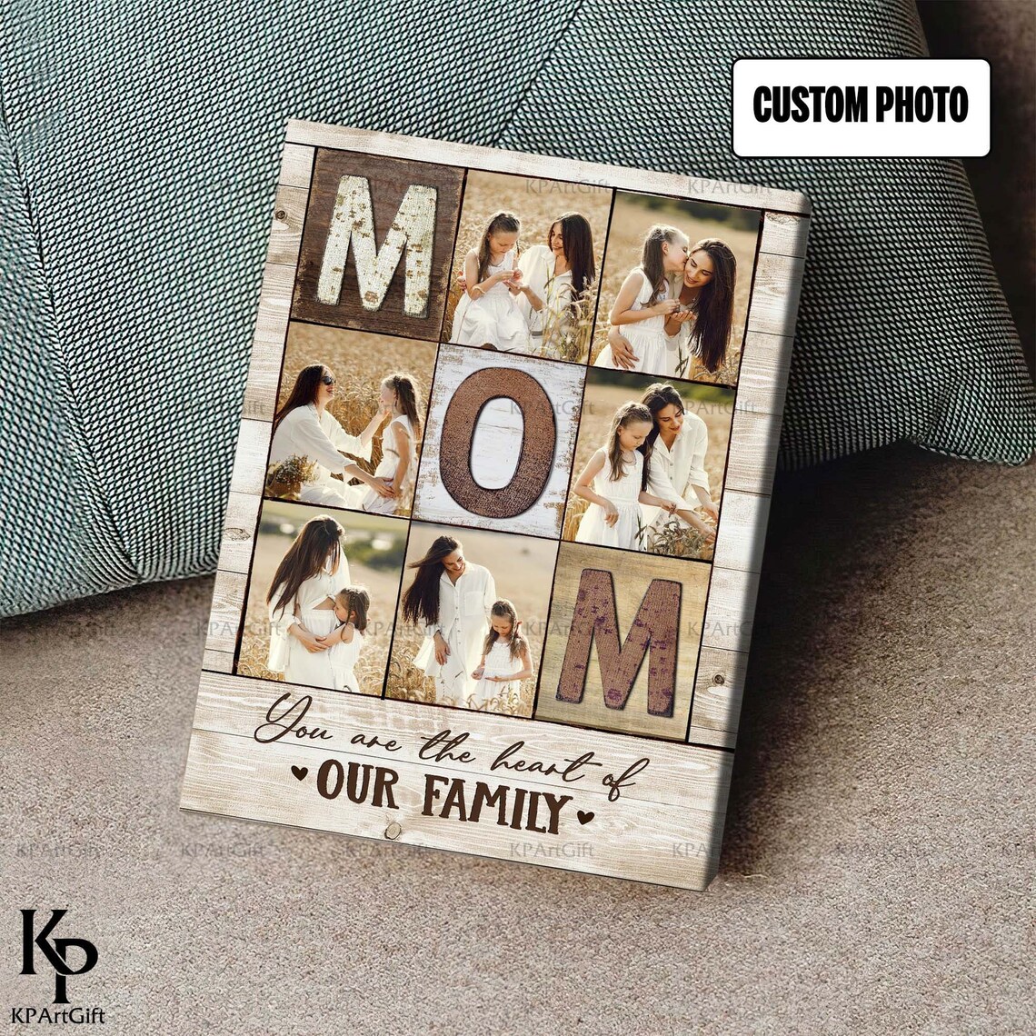 Personalized Mom/dad Photo Collage Canvas, Mother's Day Gifts for Mom ...