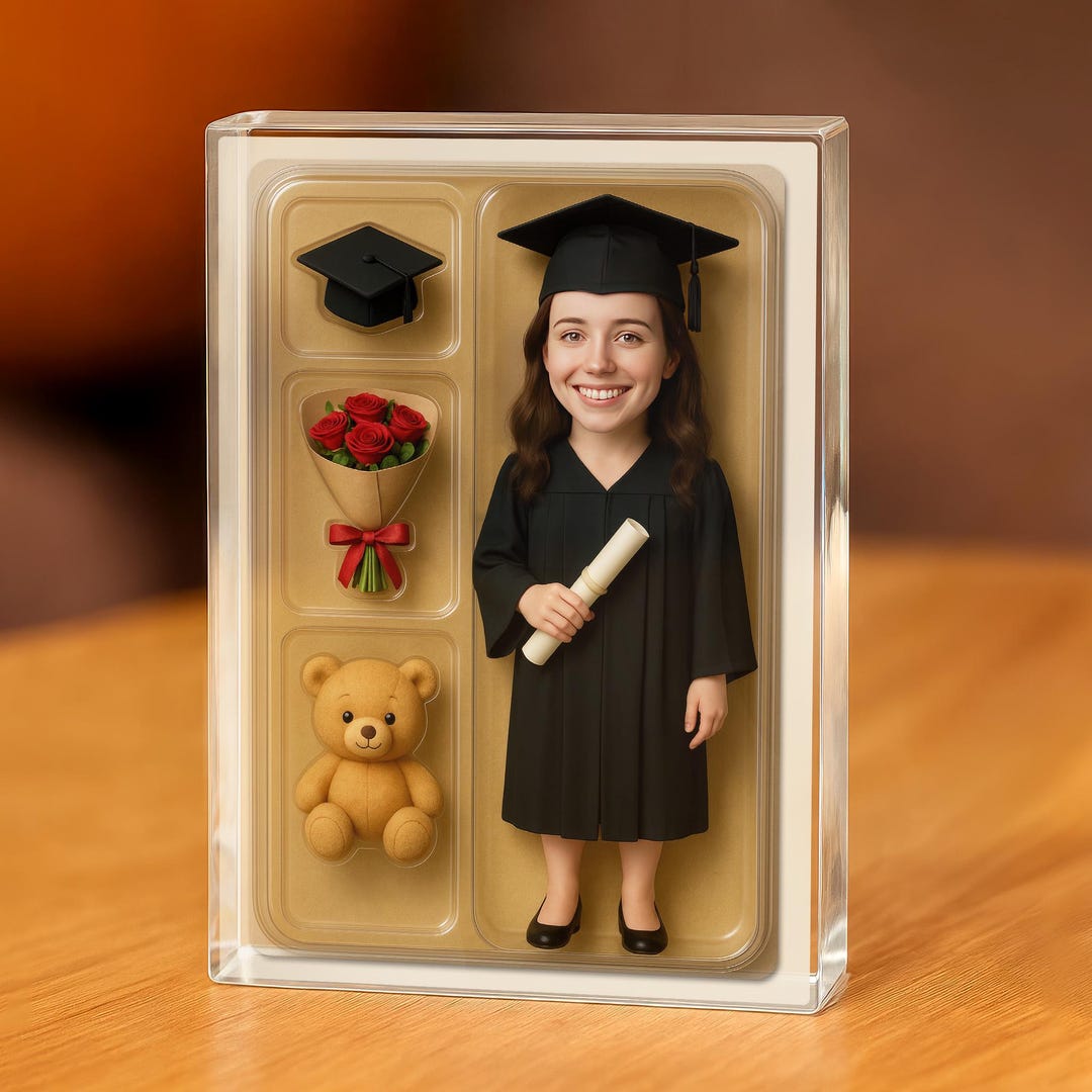 Graduation Custom Figure Plaque, Personalized Acrylic Block, Graduation ...