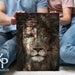 Jesus and Lion Face Art Canvas, Lion of Judah - Jesus Art Canvas ...