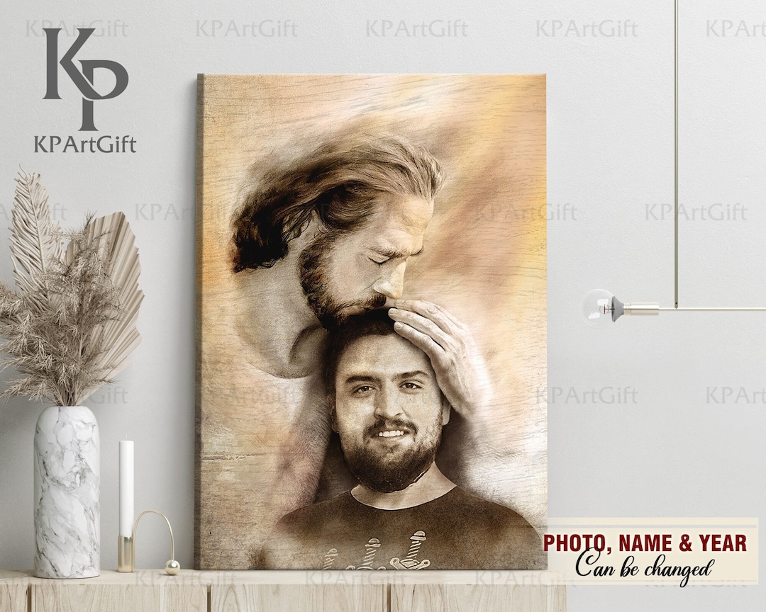 Welcome Home Jesus Canvas Wall Art Custom Memorial Wall Art Jesus Wall ...