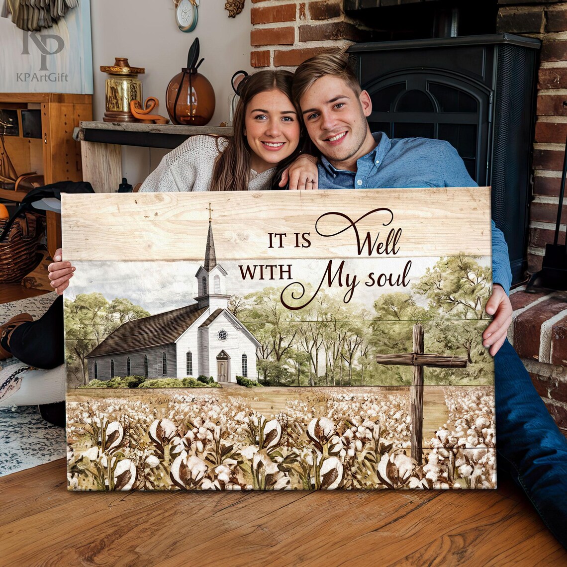 Rustic Wooden Church Wall Art – Inspirational Christian Decor With ...