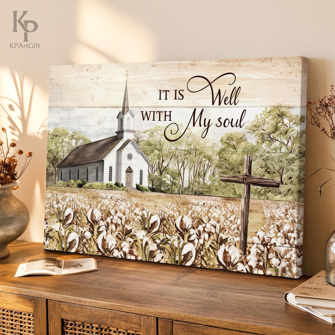 Rustic Wooden Church Wall Art – Inspirational Christian Decor With ...