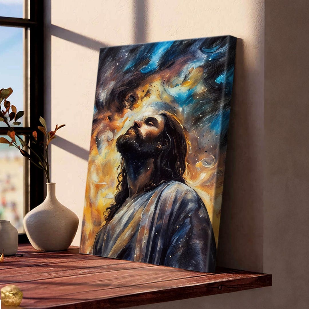 Heavenly Reflection of Jesus Looking Toward the Light – Inspirational ...
