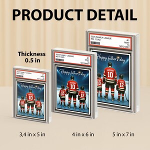 Hockey No. 1 Dad Grandpa Man & Kids Trading Card Style Personalized ...