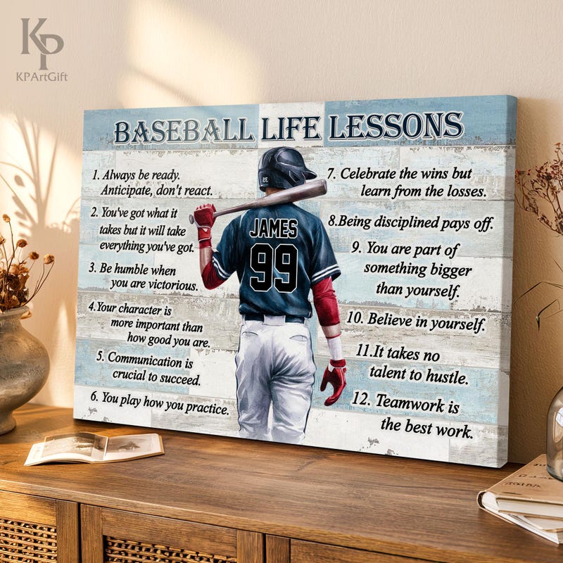Baseball Lesson Wall Art - Etsy
