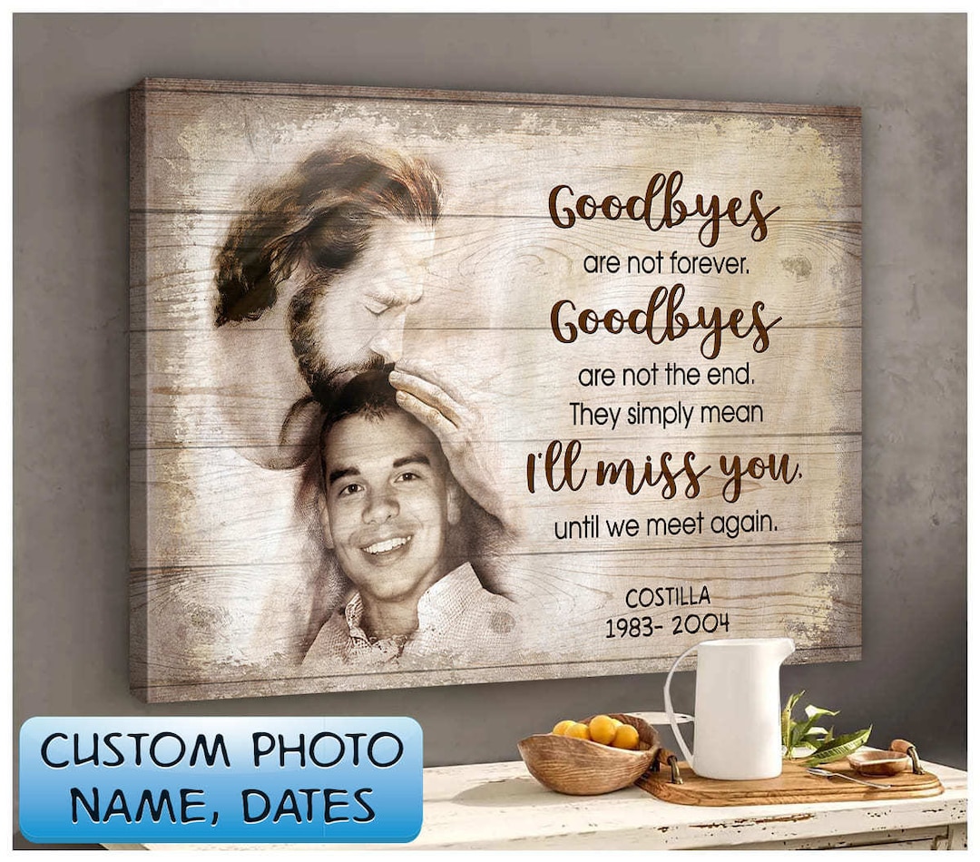 Safe in God Hand, Memorial Canvas, Portrait With Jesus, Loss of Son ...