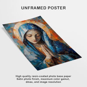 Virgin Mary Canvas Art, Our Lady in Prayer, Christian Wall Decor ...