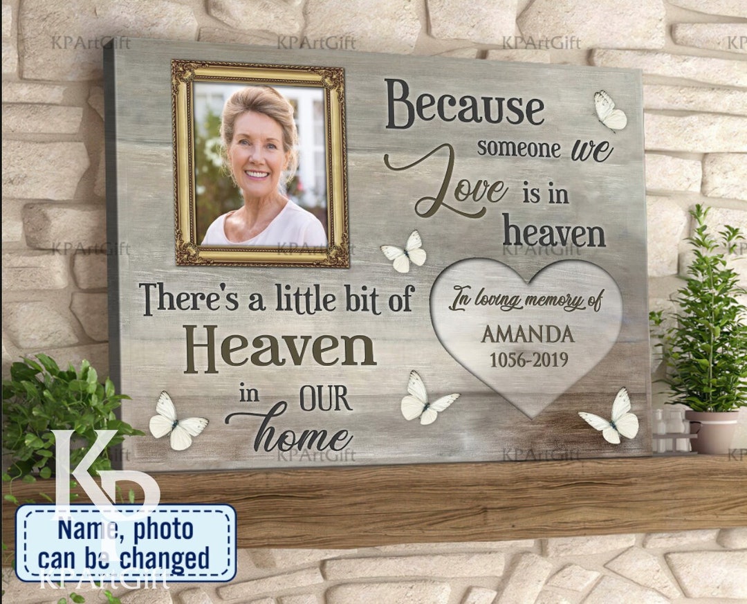 In Loving Memory of Mom Canvas, Personalized Memorial Gift for Loss of ...