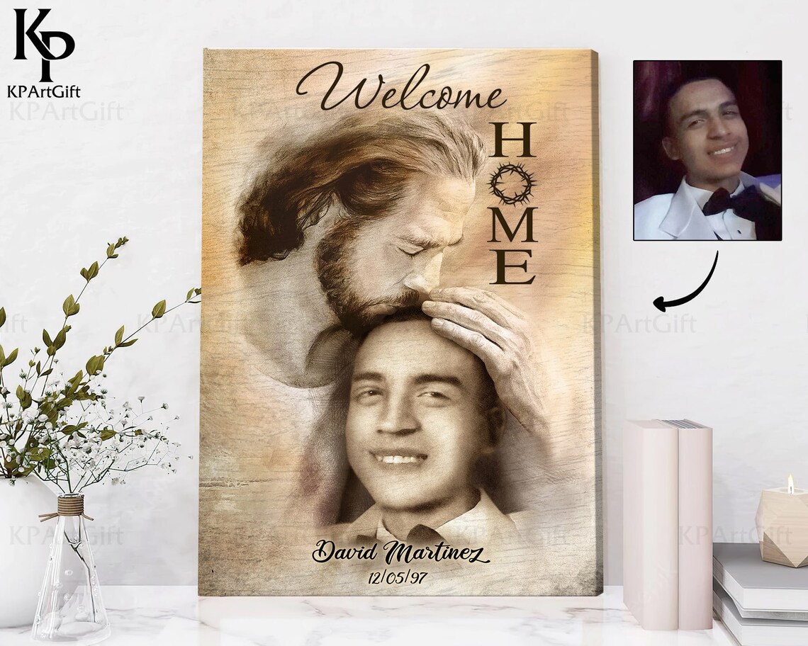 Jesus Painting, Safe in God's Arms, DIGITAL File, Memorial Art ...