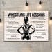 Wrestling Life Lessons Personalized Canvas, Custom Wrestling Poster ...