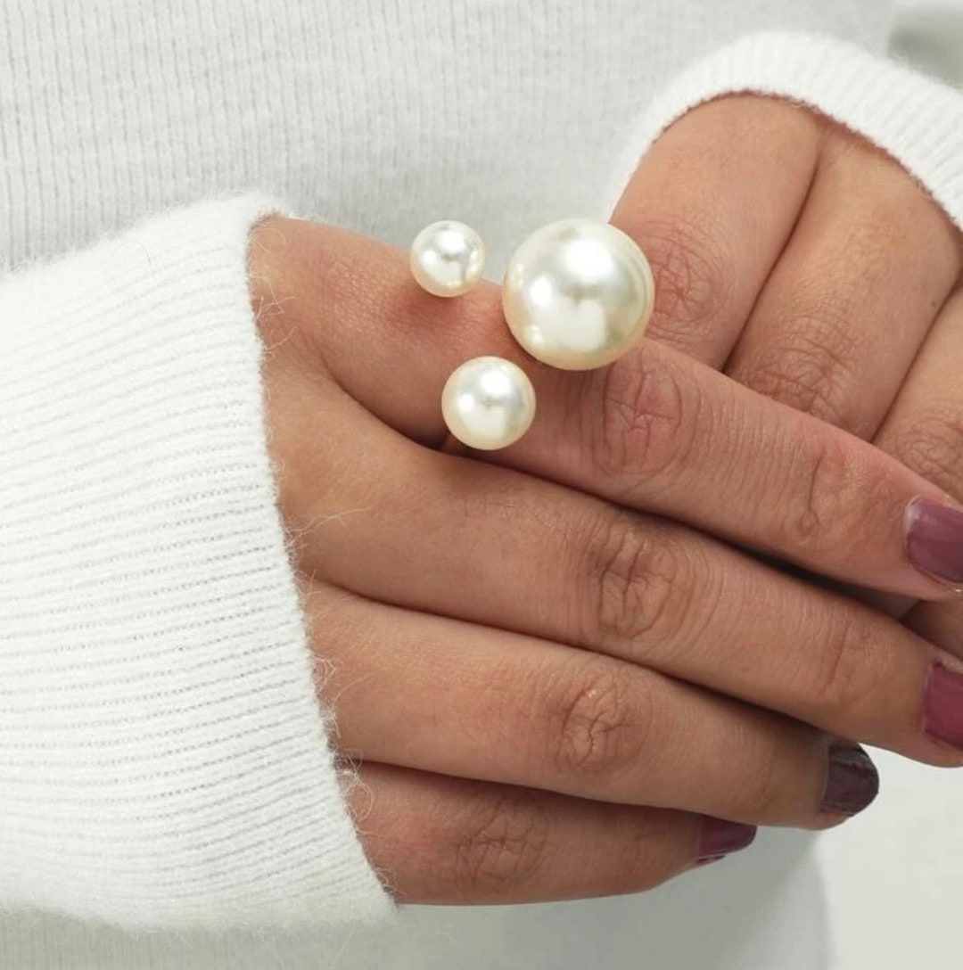 Faux Pearl Ring - Etsy