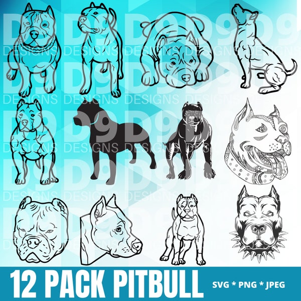 Pitbull Svg - Etsy