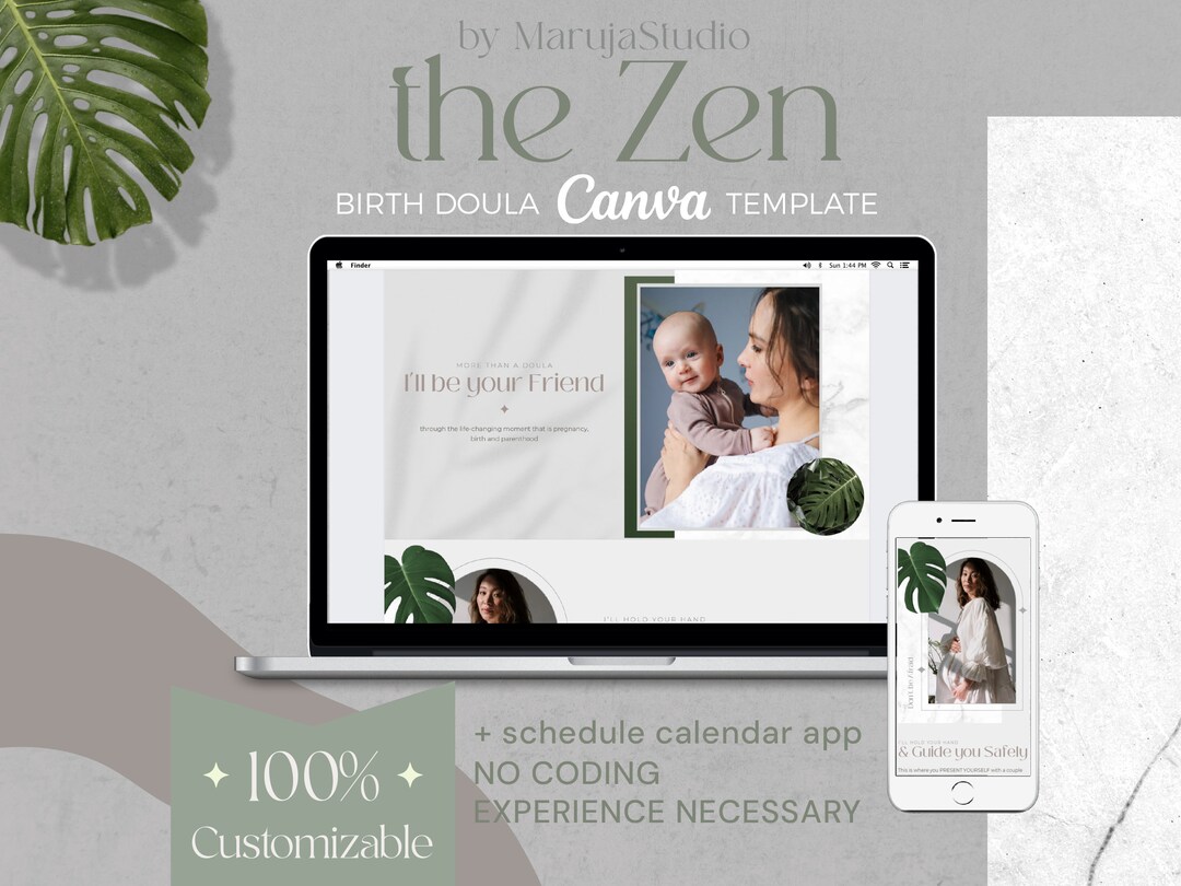 Zen Doula Canva Website Template - Etsy